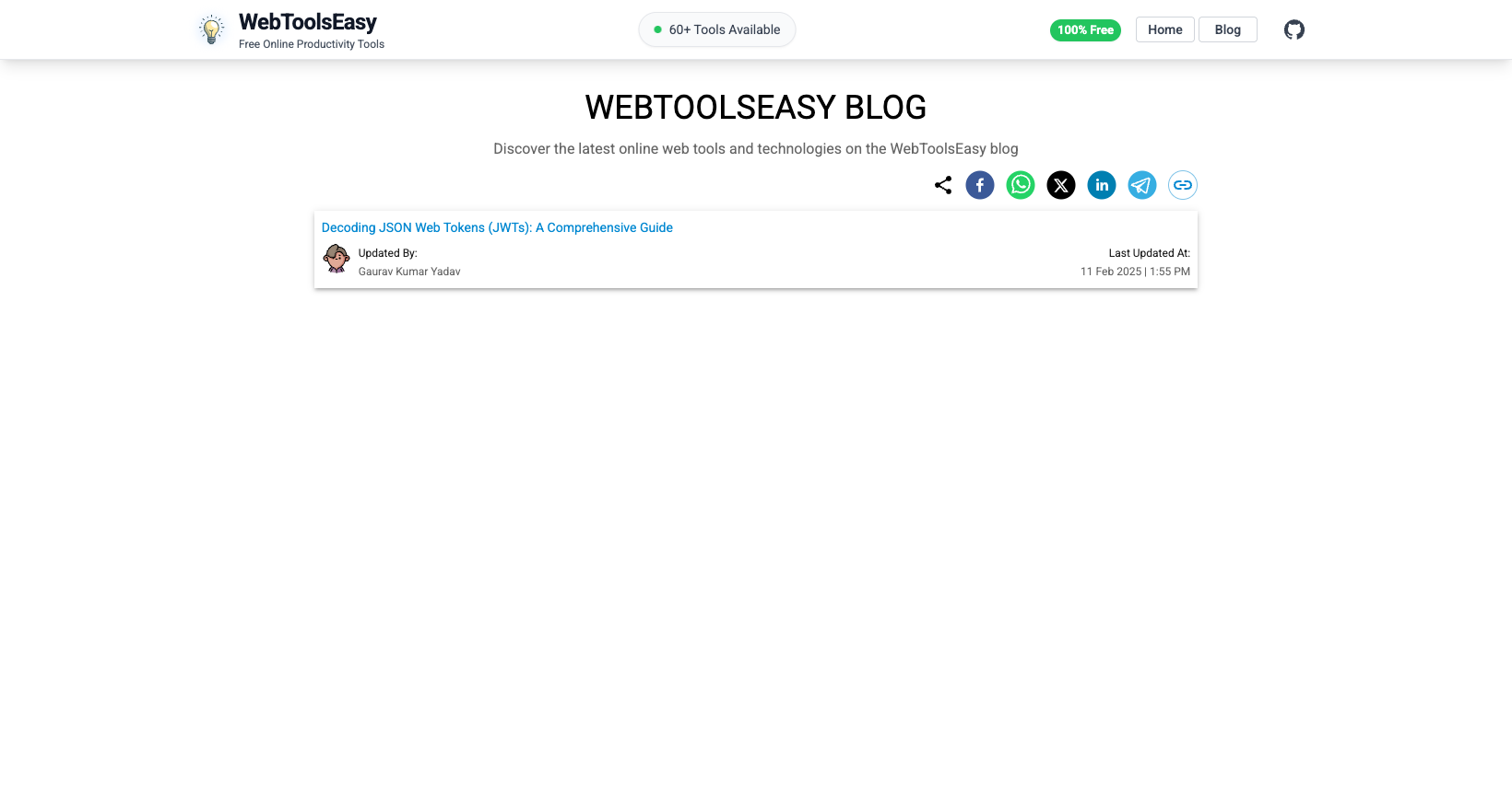 WebToolsEasy Blogs