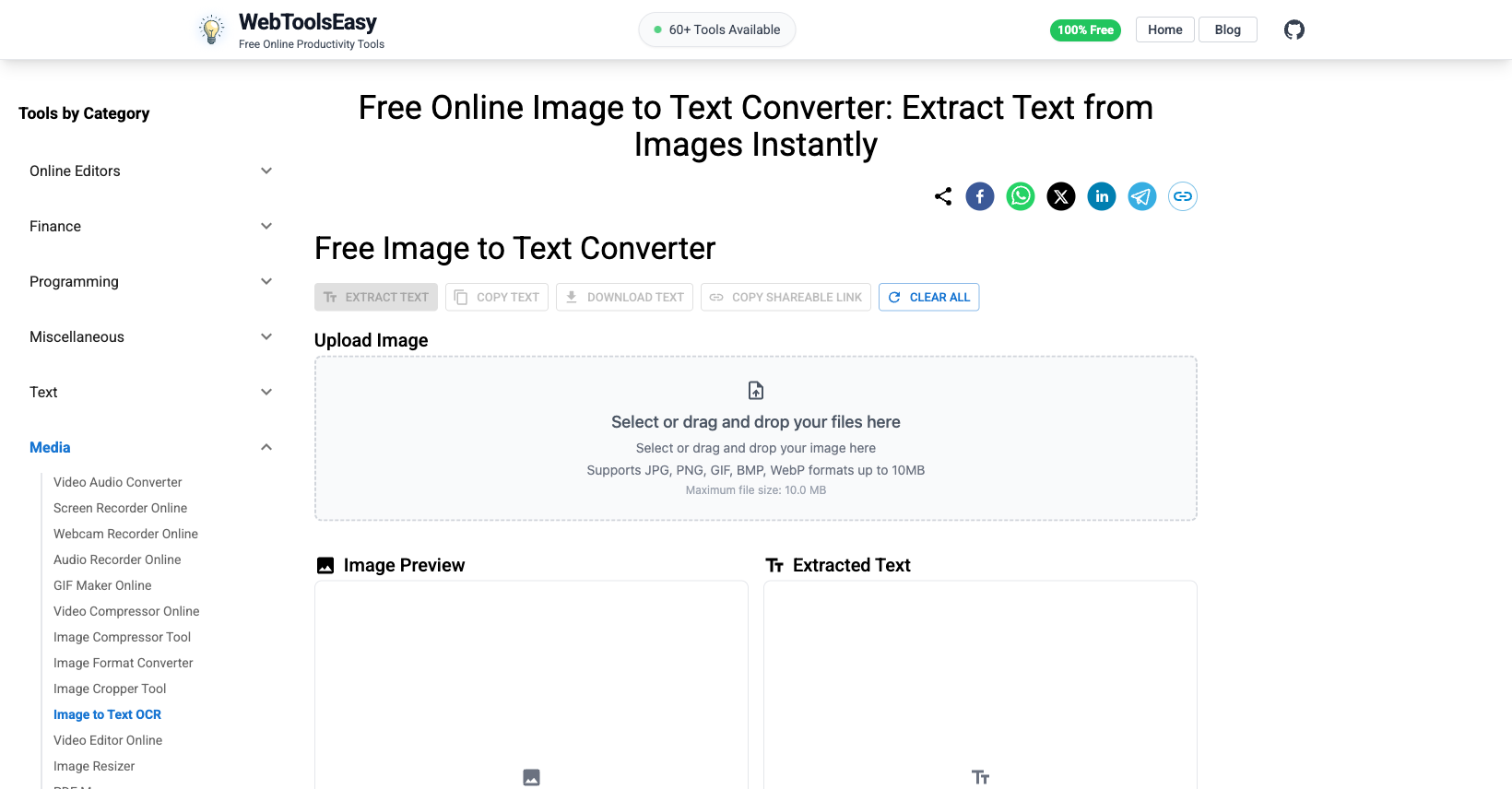 Free Image to Text Converter | OCR Tool Online