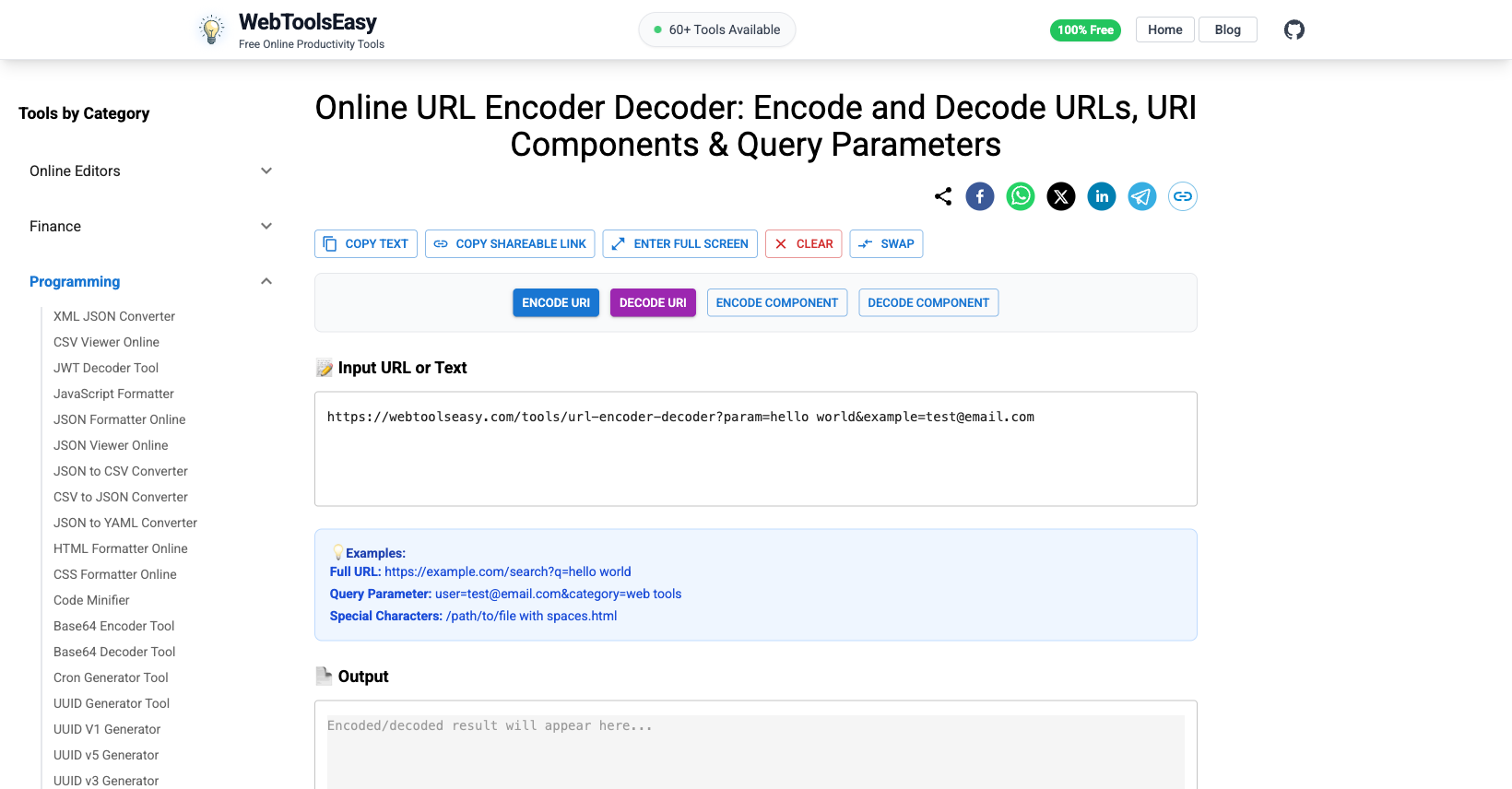 URL Encoder Decoder Free - Encode Decode URLs Online