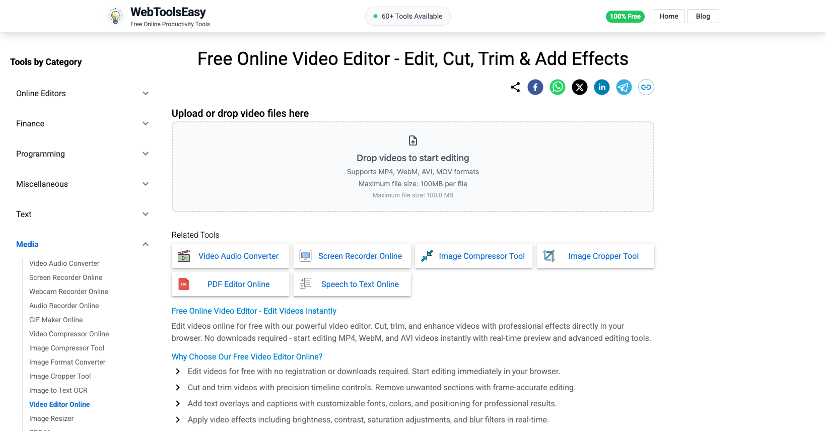 Video Editor - Private & Offline | No Upload | Free