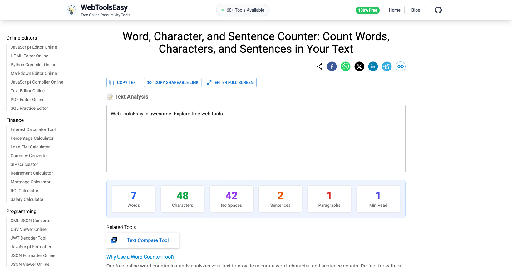 Word Counter - Count Words, Characters & Sentences